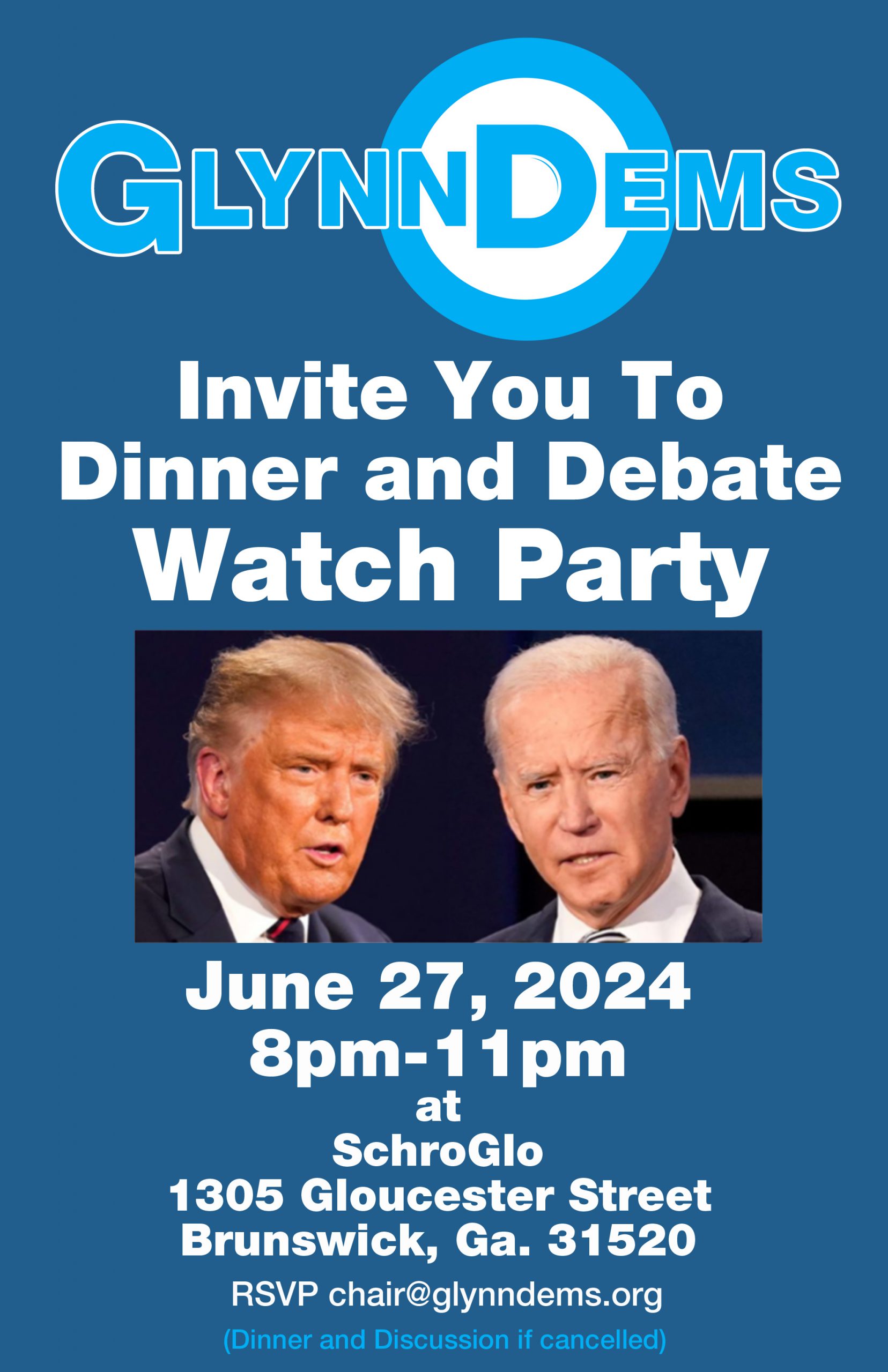 Dinner and Debate Watch Party. – The party of the people